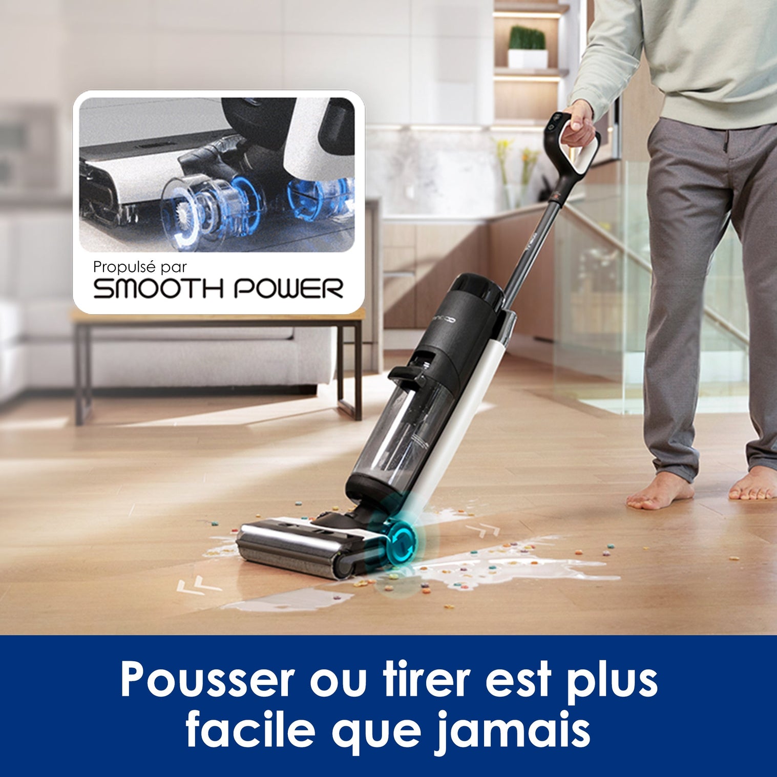 Tineco FLOOR ONE S7 PRO/S7 Series Aspirateur et Laveur Sec et Humide sans Fil Intelligent ...