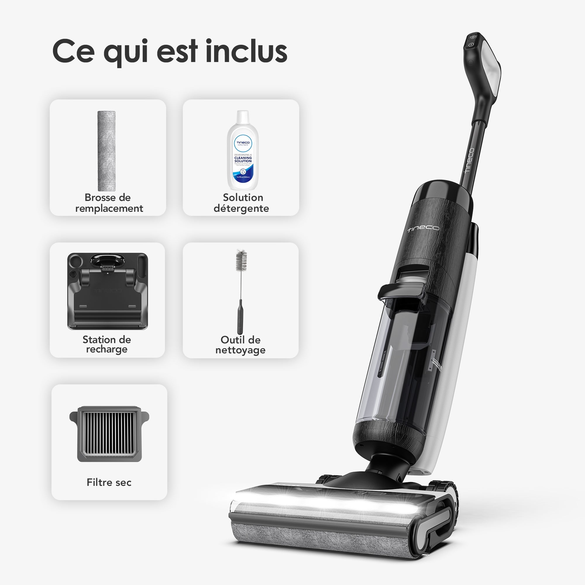Tineco FLOOR ONE S7 PRO Aspirateur et Laveur Sec et Humide sans Fil ...